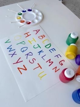 Q-Tip Alphabet Painting (Fun Learning Activity For Preschoolers)