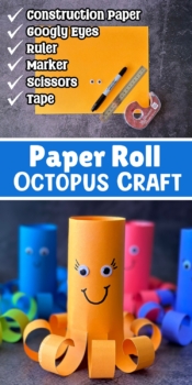 Paper Roll Octopus - Kids Kubby