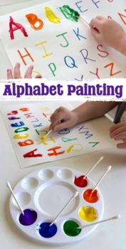 Q-Tip Alphabet Painting (Fun Learning Activity For Preschoolers)