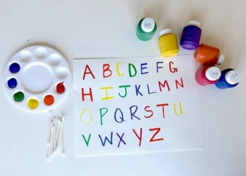 Q-Tip Alphabet Painting (Fun Learning Activity For Preschoolers)