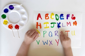 Q-Tip Alphabet Painting (Fun Learning Activity For Preschoolers)