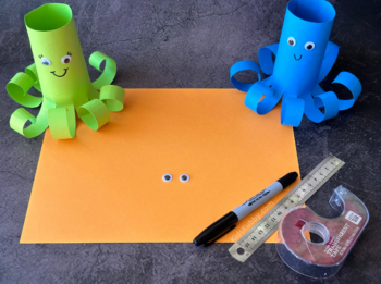 Paper Roll Octopus - Kids Kubby