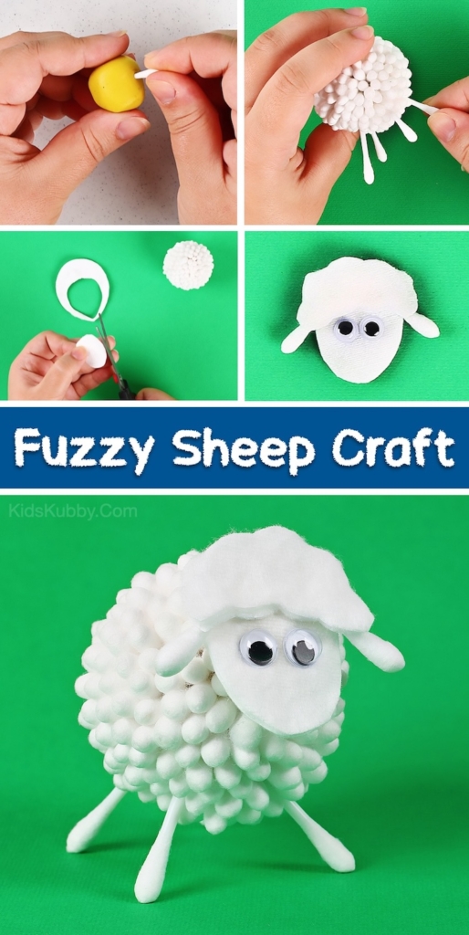 Adorable Q-Tip Sheep Craft