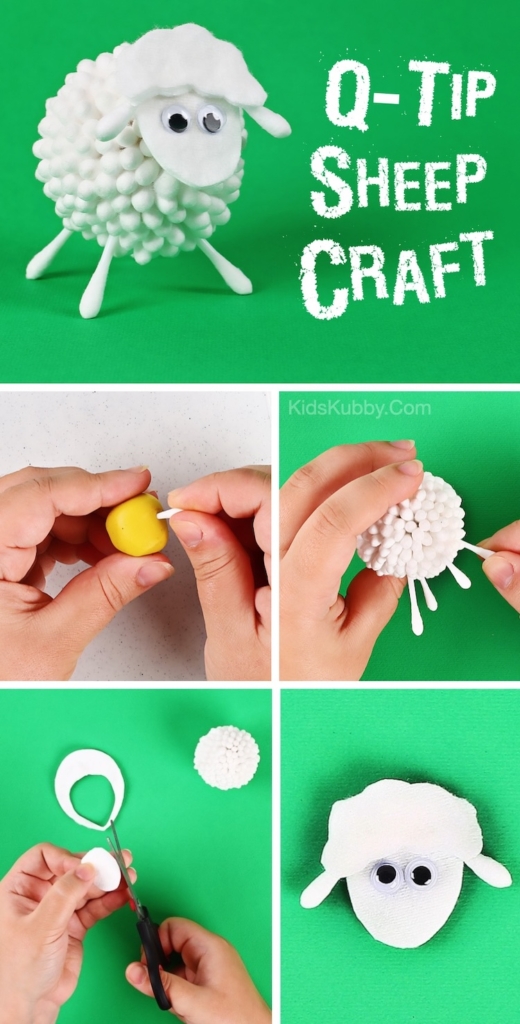 Adorable Q-Tip Sheep Craft