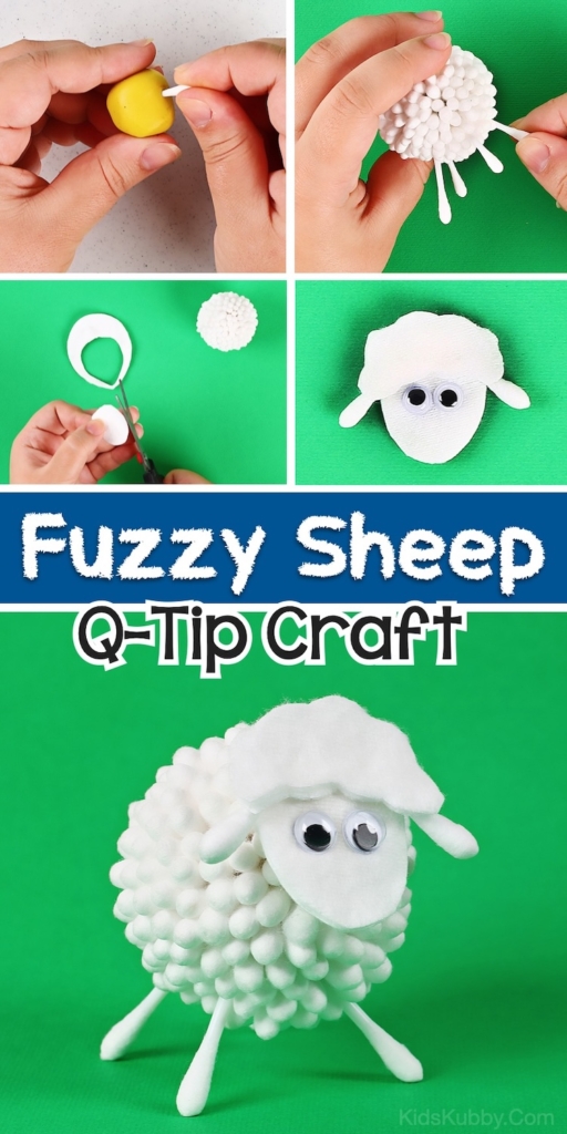 Adorable Q-Tip Sheep Craft