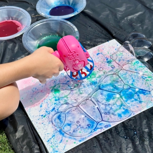 Painting With Marbles - Kids Kubby