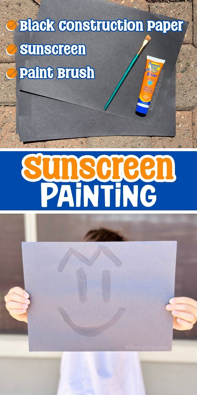 Sunscreen Painting Science Experiment For Kids