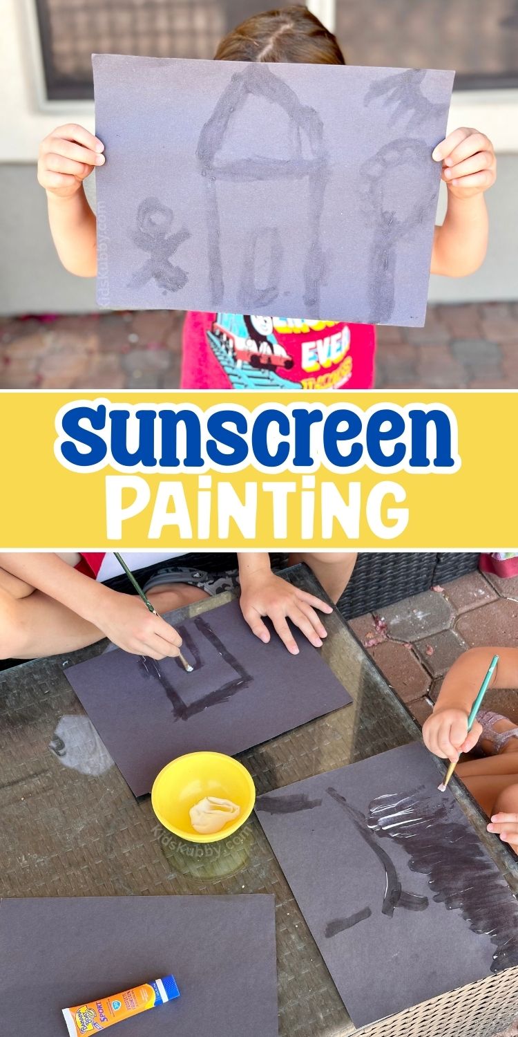 Sunscreen Painting Science Experiment For Kids
