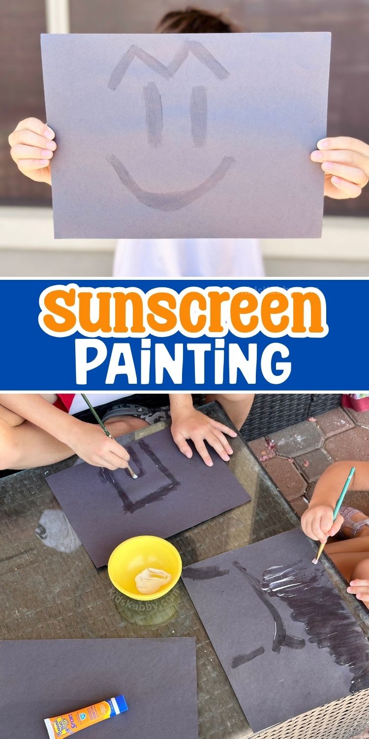 Sunscreen Painting Science Experiment For Kids
