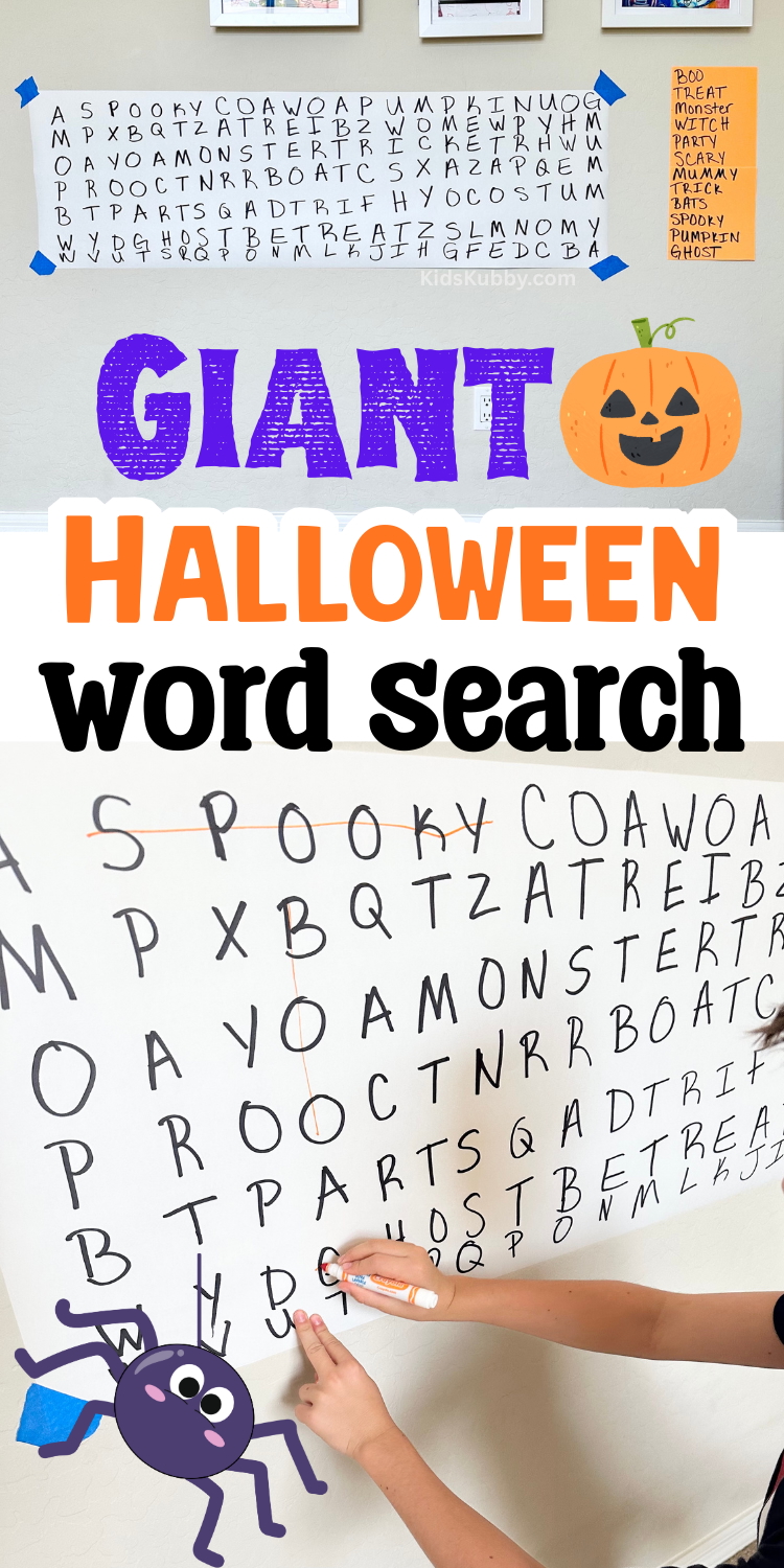 Halloween Word Search For Kids 👻