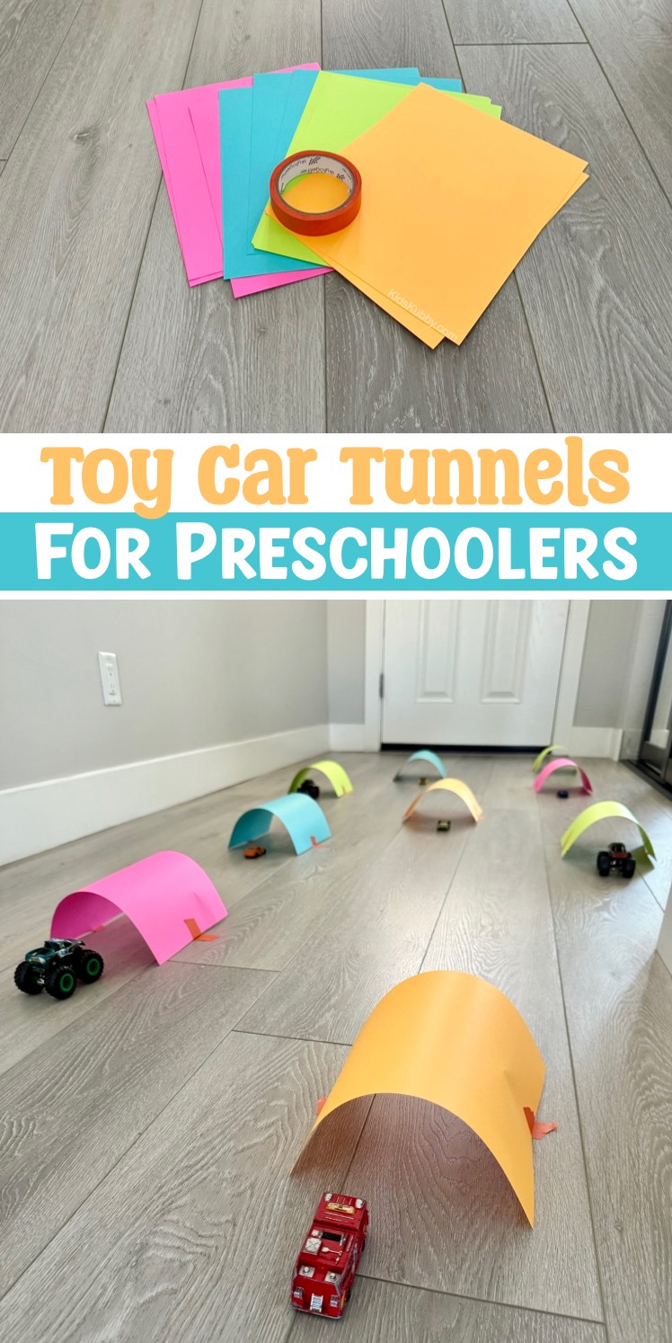Easy Paper Tunnels For Toy Cars